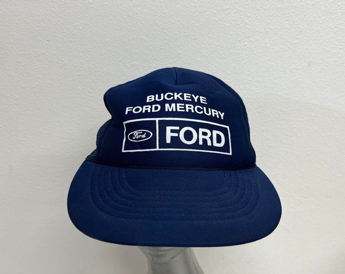 Vintage Buckeye Ford Mercury Blue & White Mesh Trucker Hat - Etsy