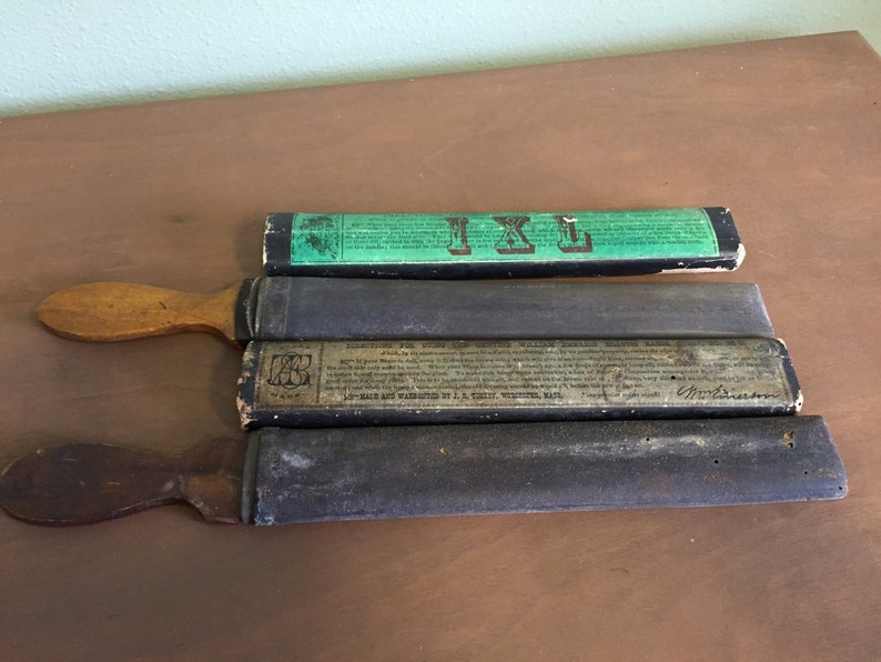 Antique Razor Straps or Strops in Box - Etsy