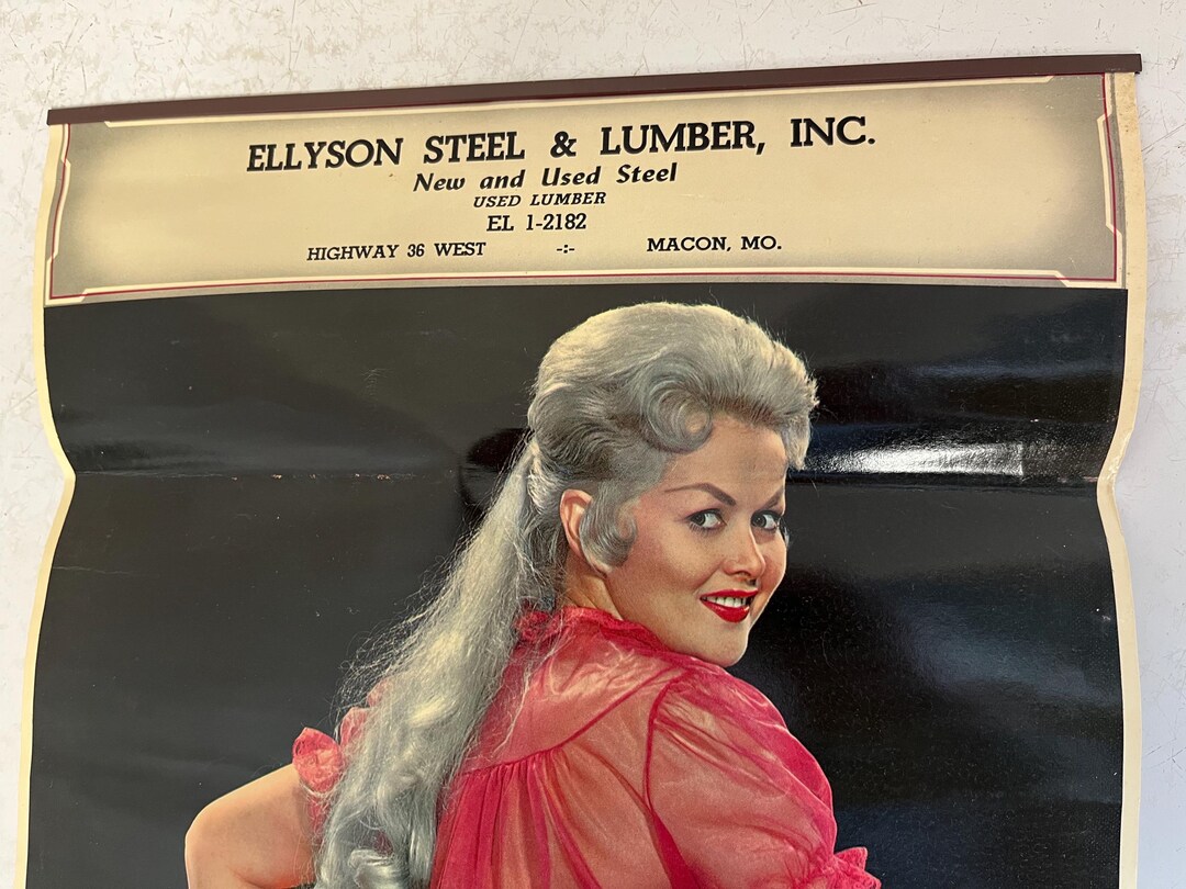 Original Vintage 1964 Ellison Steel & Lumber Inc Macon, MO Pin up ...
