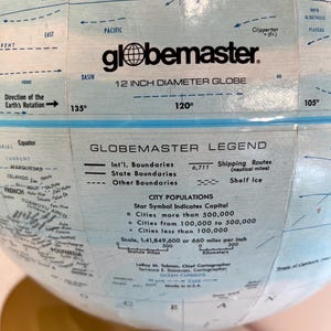 Vintage Globemaster 12 Inch Diameter World Globe - Etsy