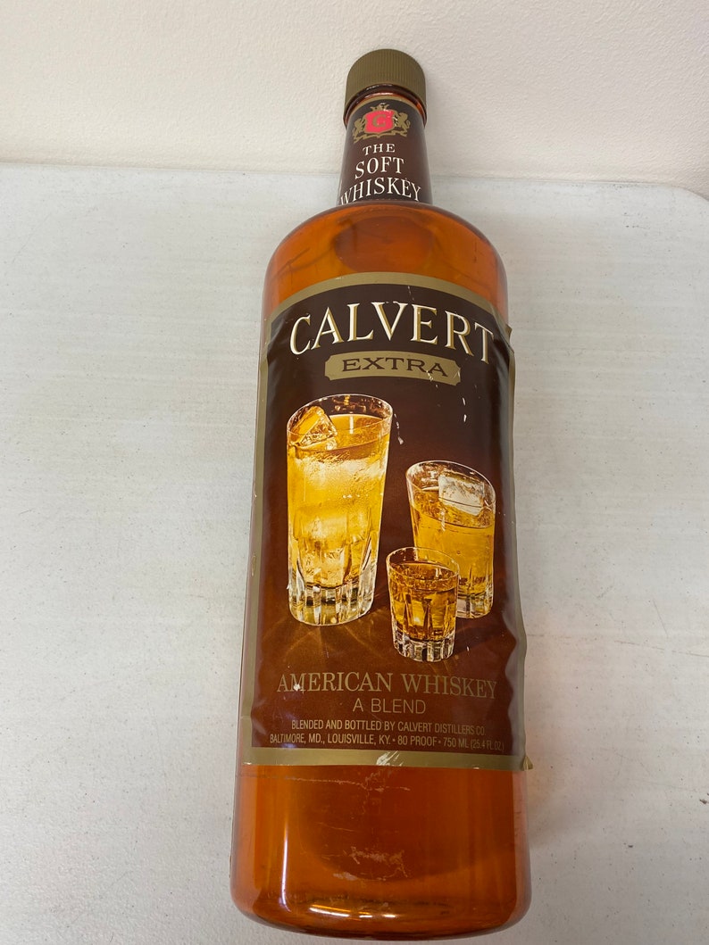 Rare Vintage Giant Calvert Whiskey Plastic Bottle Bank - Etsy