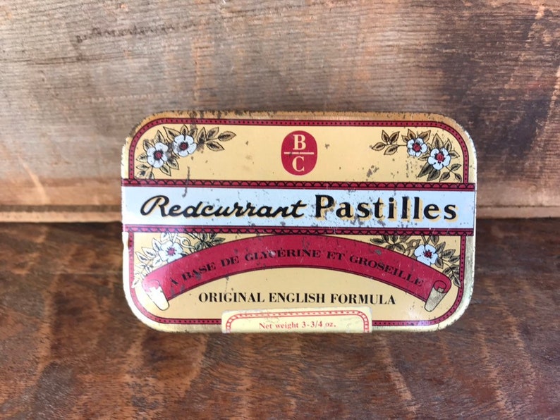 Vintage B/C Redcurrant Pastilles Tin | Etsy