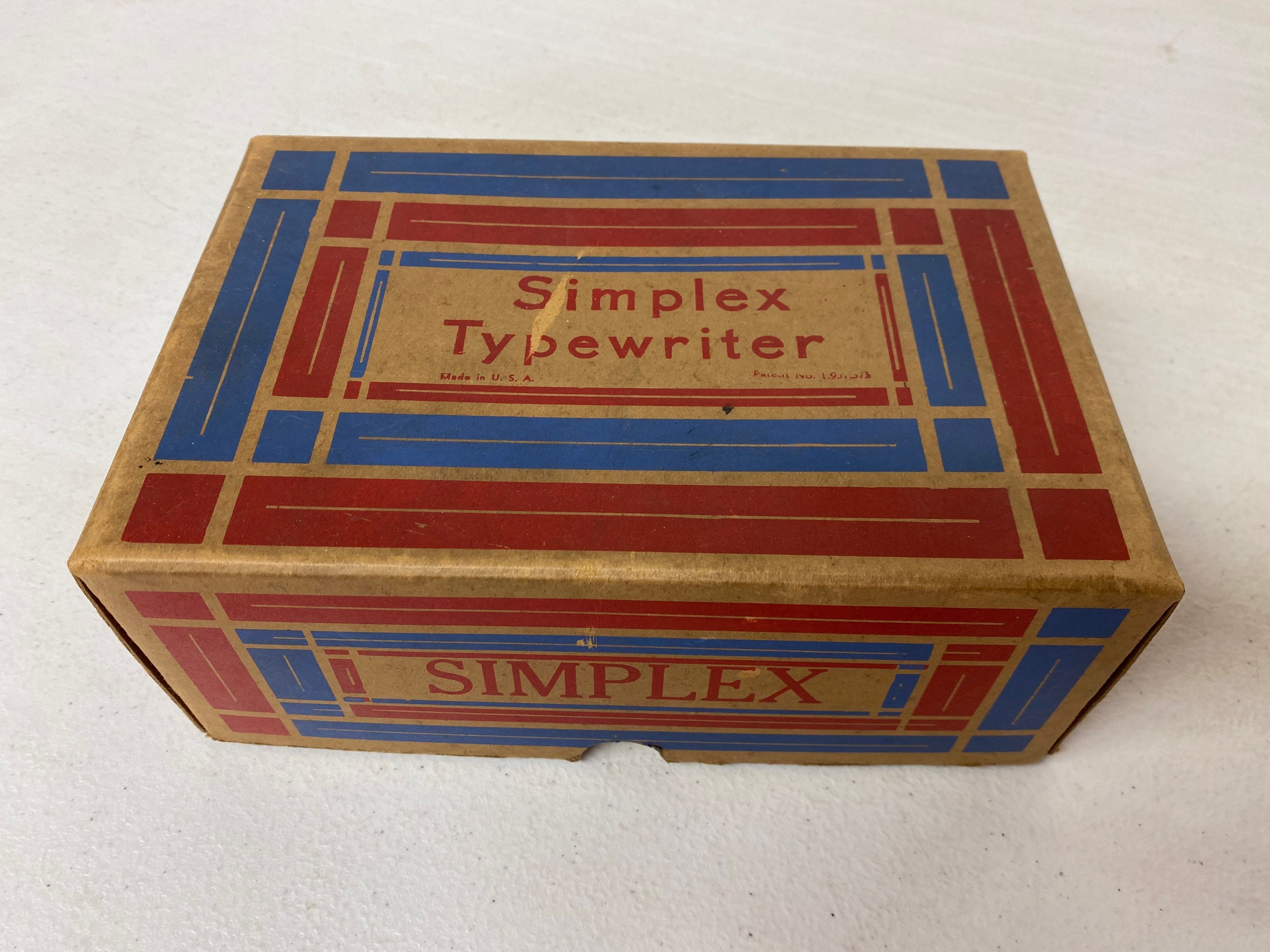 Antique Simplex Typewriter Model A in Original Box Green | Etsy