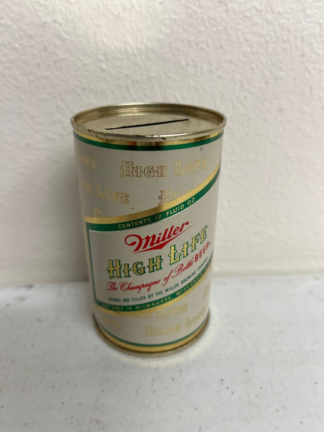 Vintage Miller High Life Mini Beer Can Coin Bank - Etsy