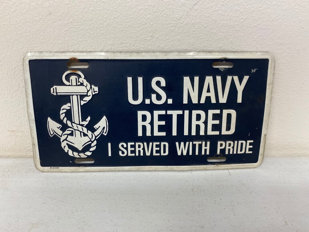 Vintage US Navy Retired I Served With Pride Souvenir Metal Plate - Etsy