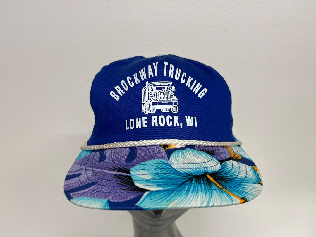 Vintage Brockway Trucking Lone Rock, WI Flowery Trucker Hat Snapback - Etsy