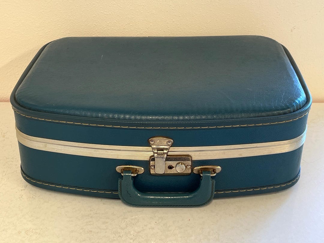 Vintage Little Blue Suitcase or Overnight Bag - Etsy