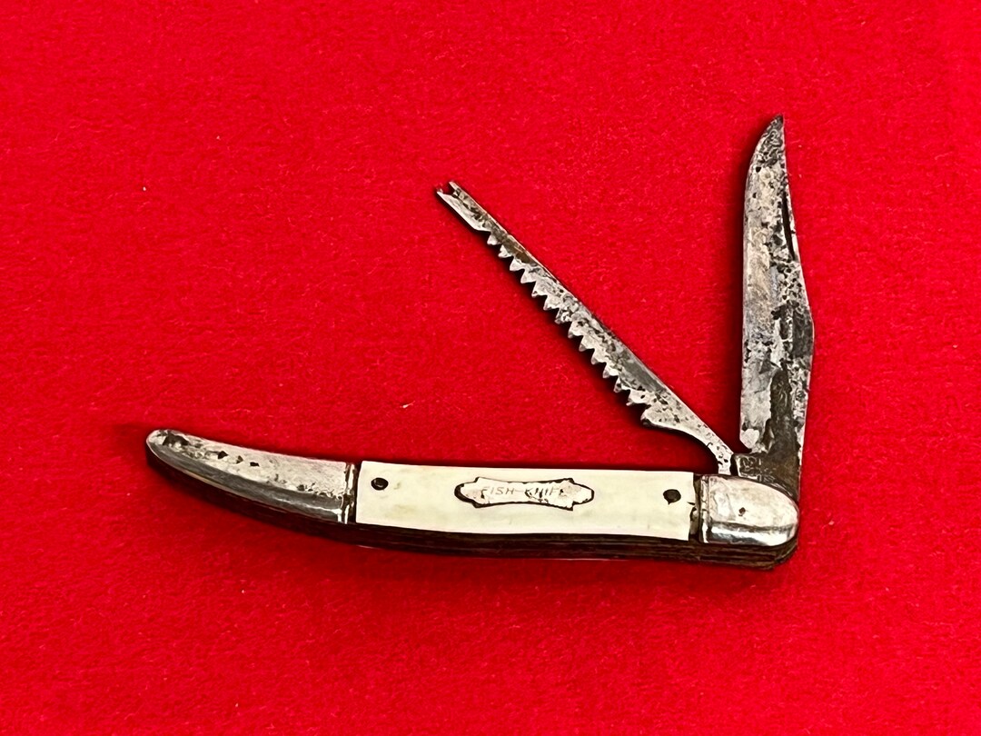 Vintage Mid Century Fish Knife by United Steel Co Pocket Knife Angler’s ...