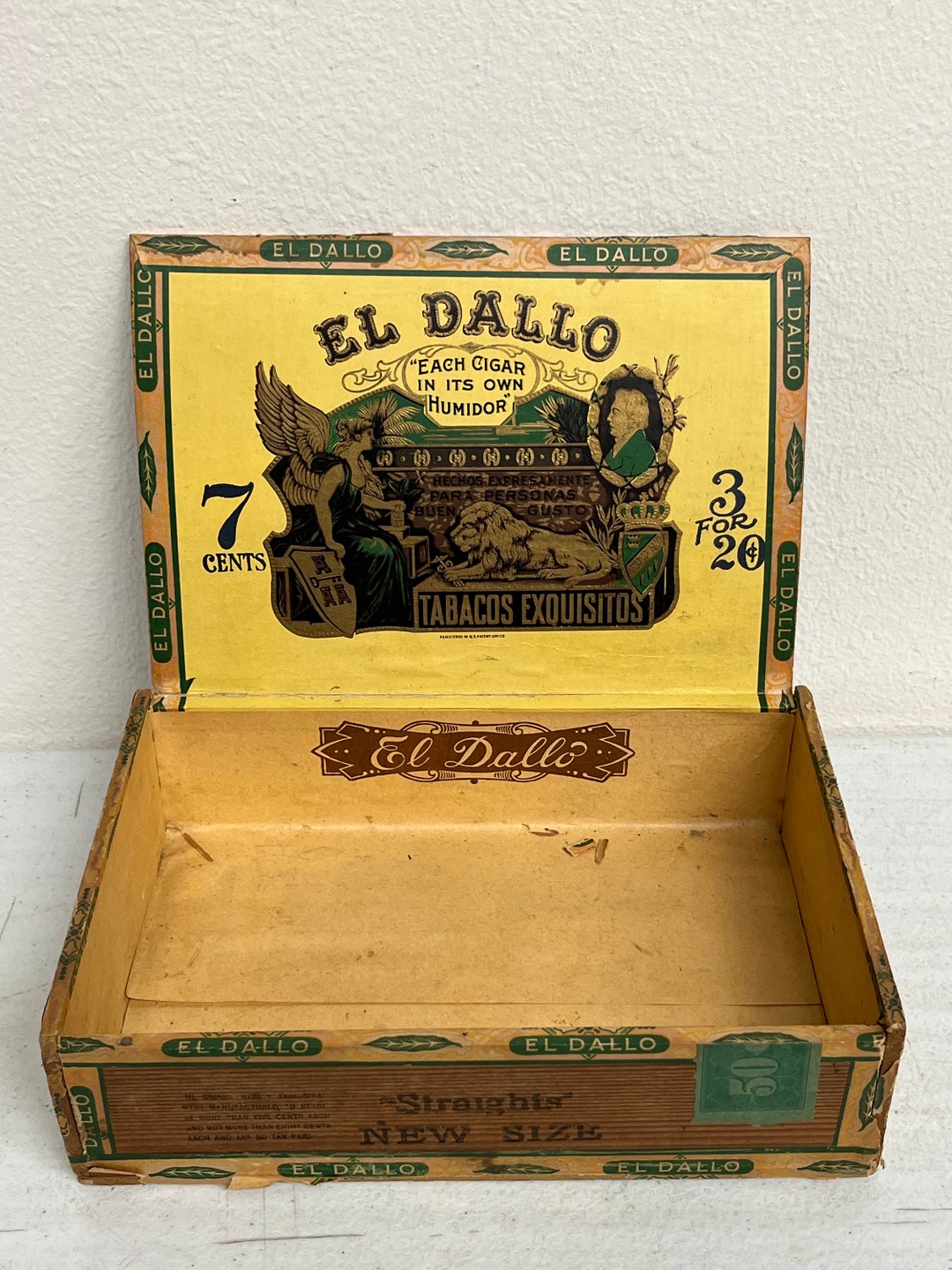 Vintage El Dallo Wood Cigar Box - Etsy