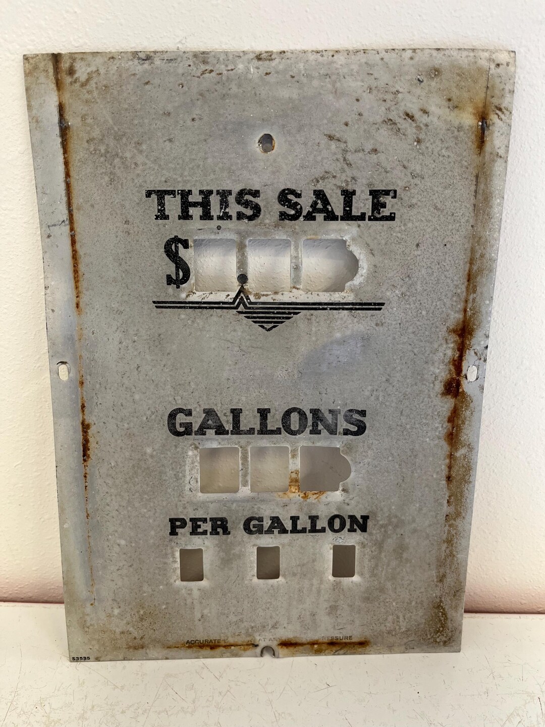 Vintage Gas Pump Front Plate Metal Wall Hanger or Display - Etsy
