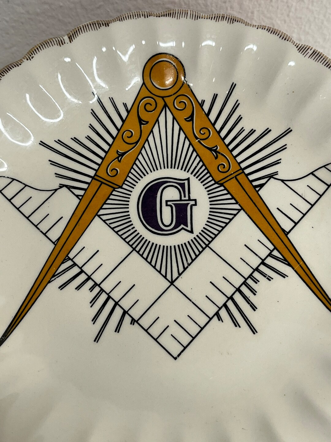 Vintage Masonic Symbol Ceramic Plate Freemasonry - Etsy