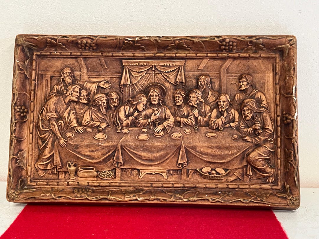 Vintage Christ & His Disciples at the Last Supper Holland Mold Art ...