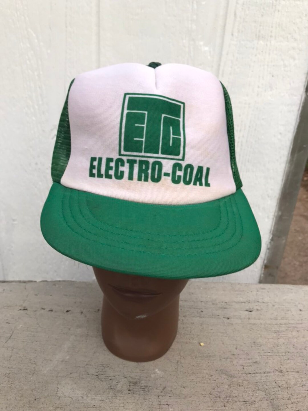 Vintage ETC Electro-coal Green Ball Cap - Etsy