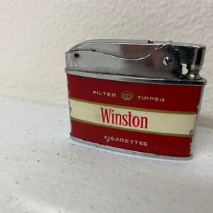 Vintage Winston Cigarettes Lighter by Crown - Etsy