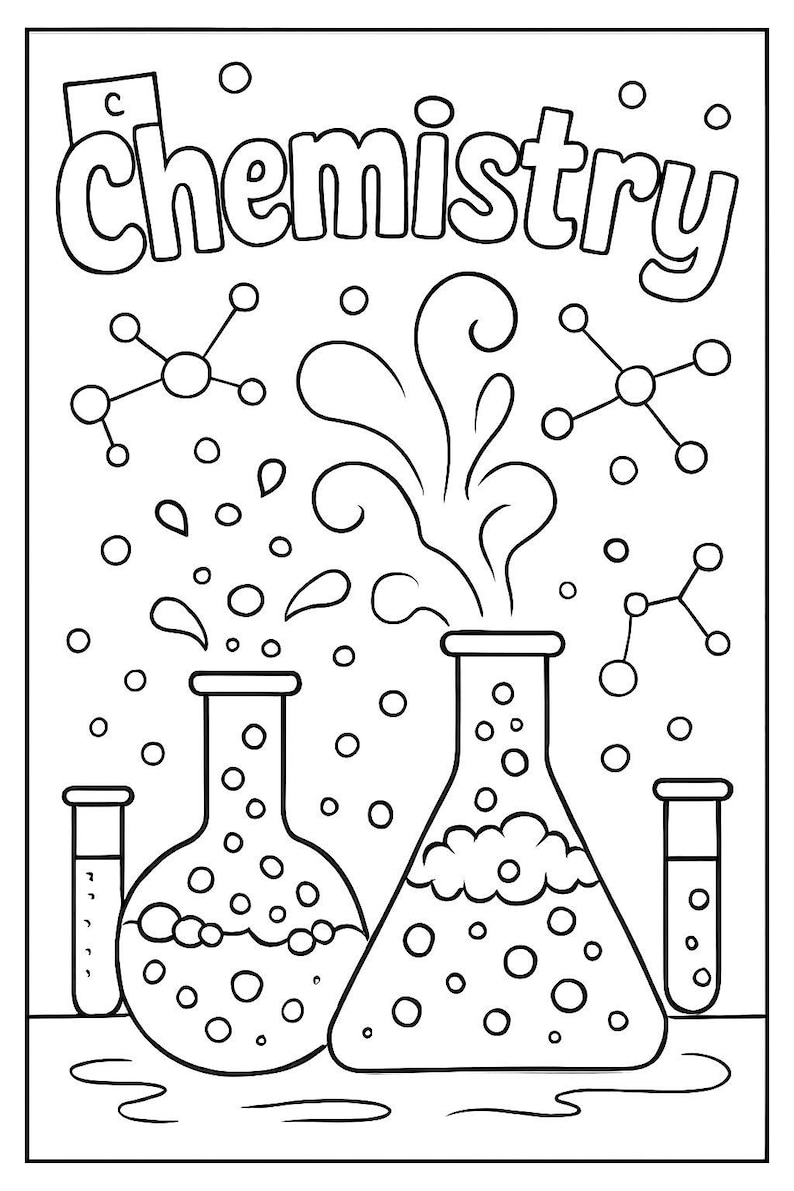 Printable Science Coloring Pages for Kids – STEM Activity Bundle ...