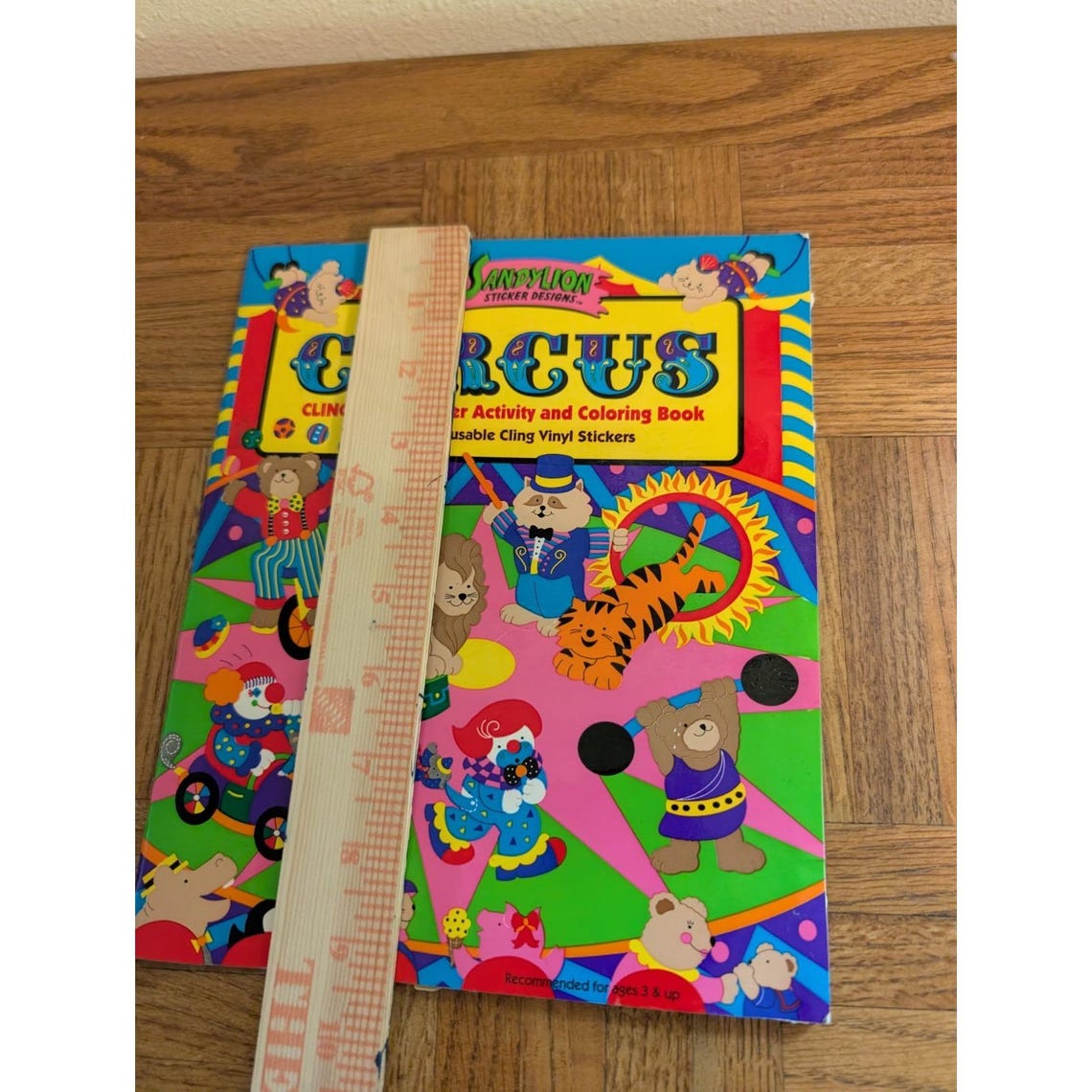 Vintage 90s Sandylion Stickers Book 1995 Vinyl Reusable Sticker Album ...