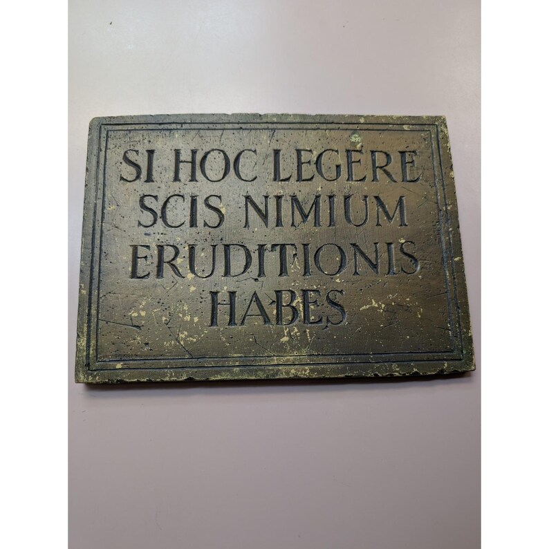 Al Pisano Cast Si Hoc Legere Scis Nimium Eruditionis Hand Painted ...