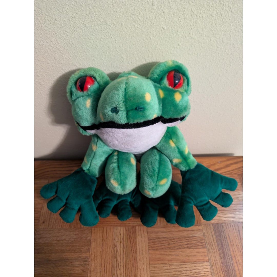 Vintage 90s Tree Frog Plush Rainforest Cafe Stuffed Animal Wild Bunch ...