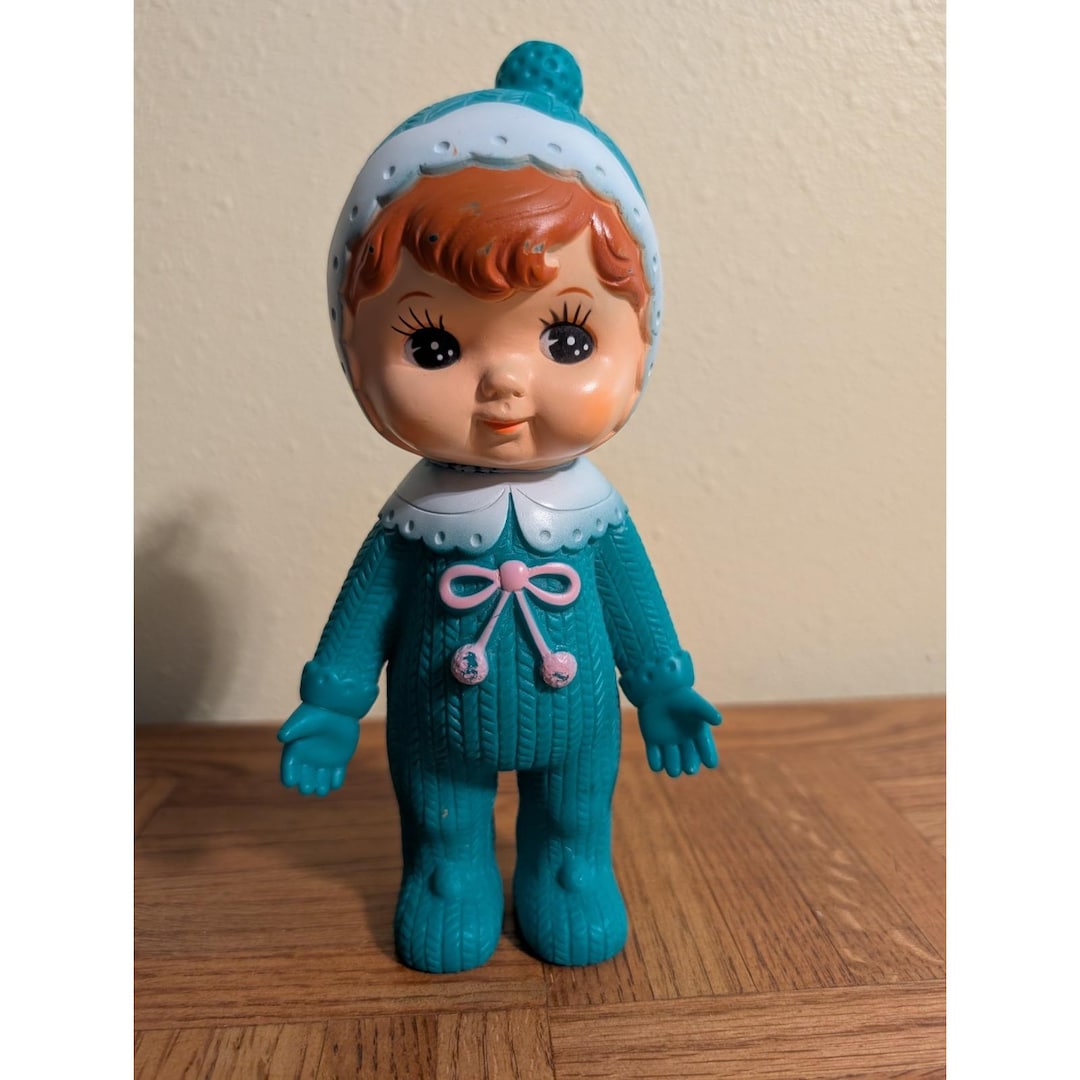 Charmy Chan Doll Kodama Sangyo Toy Co. Japan Turquoise With Pom Pom ...