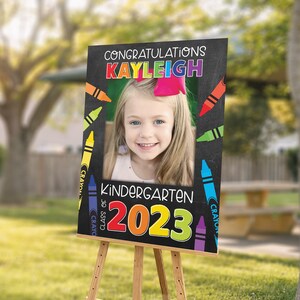 Class of 2024, Kindergarten Graduation Photo Sign, Grad Party Welcome ...