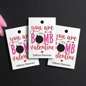 Hot Chocolate Bomb Tag, Valentine's Day Tag, You're the Bomb, Bath Bomb ...