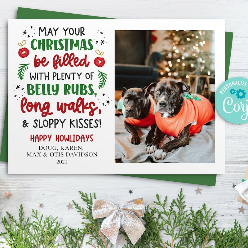 Funny Dog Christmas Cards - Etsy