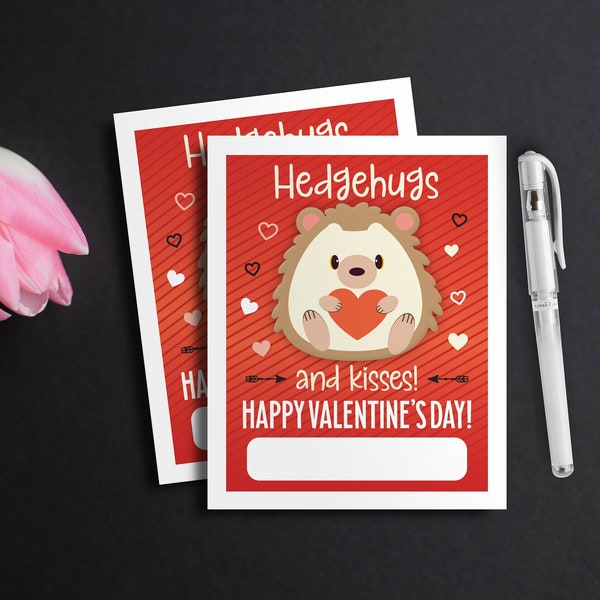 Hedgehog Valentine - Etsy
