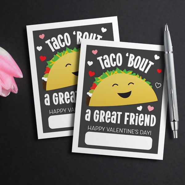 Taco Valentine Card - Etsy