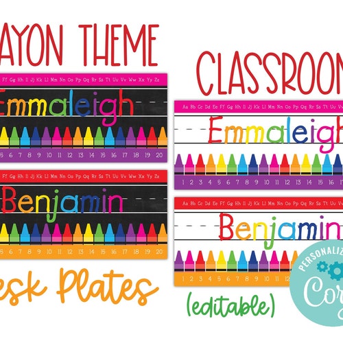 Editable Desk Plate Template Welcome Back to School Name - Etsy