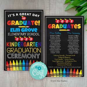 Kindergarten Graduation Ceremony Program Template, Editable Prek ...