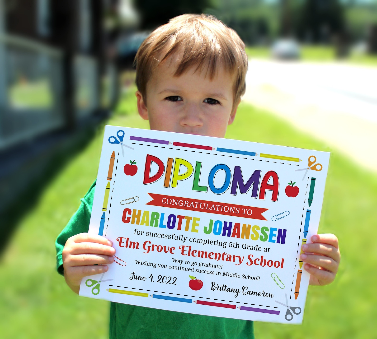 Editable 5th Grade Diploma Graduation Certificate - Etsy
