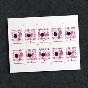 Hot Chocolate Bomb Tag, Valentine's Day Tag, You're the Bomb, Bath Bomb ...