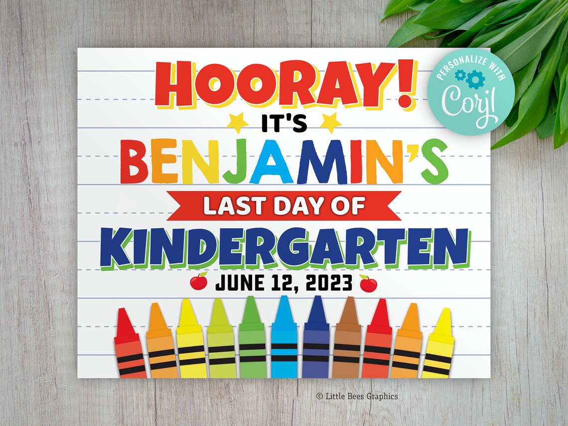 Last Day of School Sign Printable, Editable School Sign Template, End ...