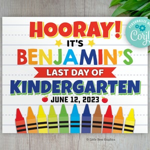Last Day of School Sign Printable, Editable School Sign Template, End ...