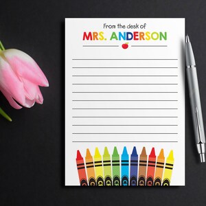 Teacher Notepad, Gift for Teacher, From the Desk Of, Teacher Stationery ...