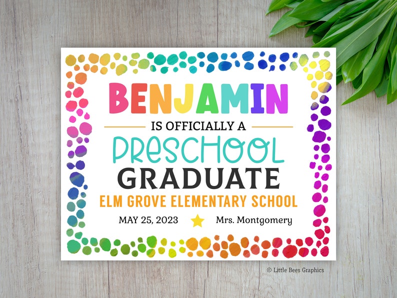 Last Day of School Sign Template, Editable Preschool Graduation ...
