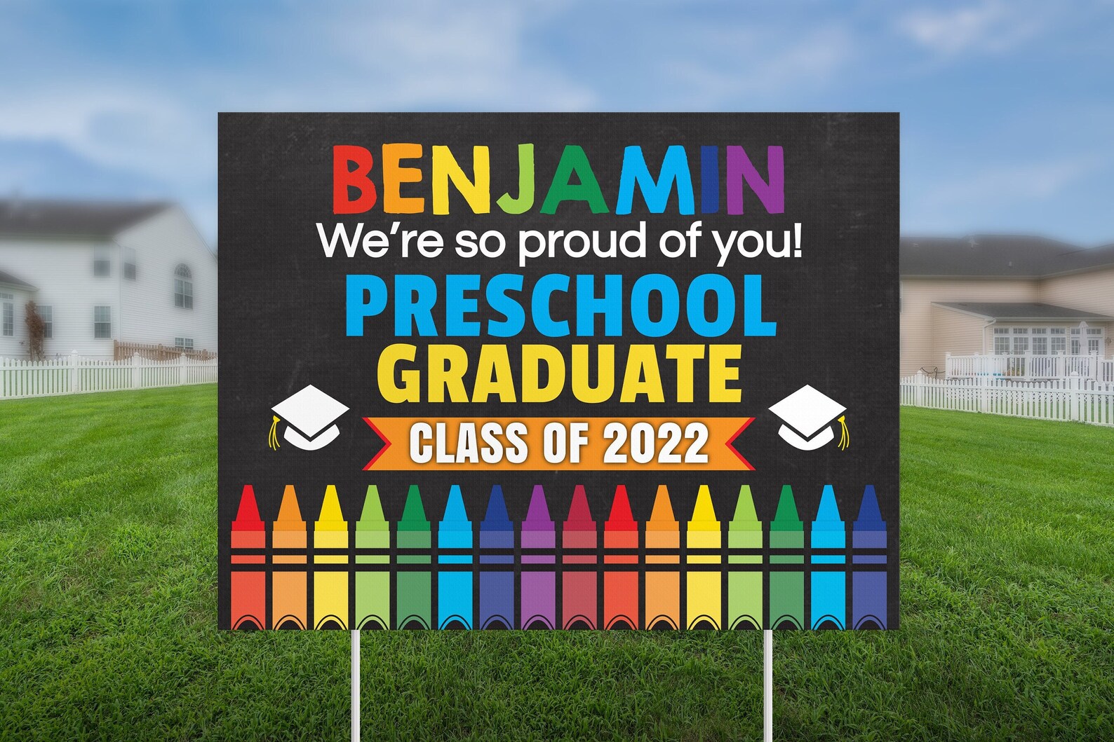 Editable Preschool Graduation Yard Sign, Prek Class of 2024, Proud of ...