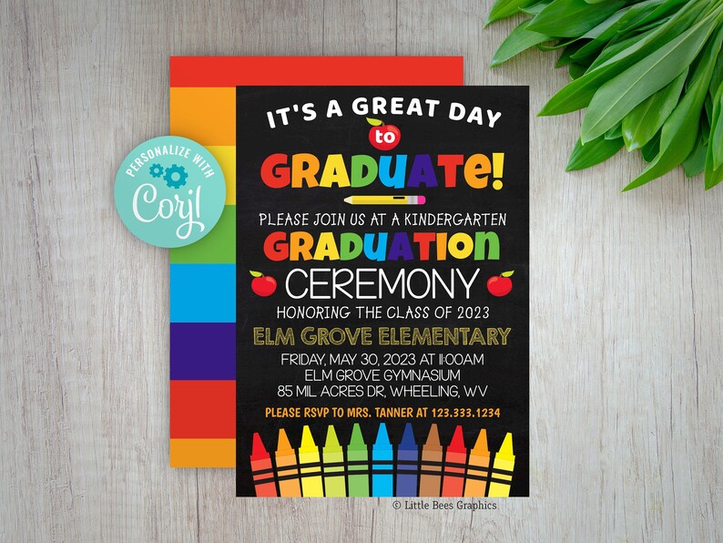 Editable Preschool Ceremony Graduation Invitation - Etsy