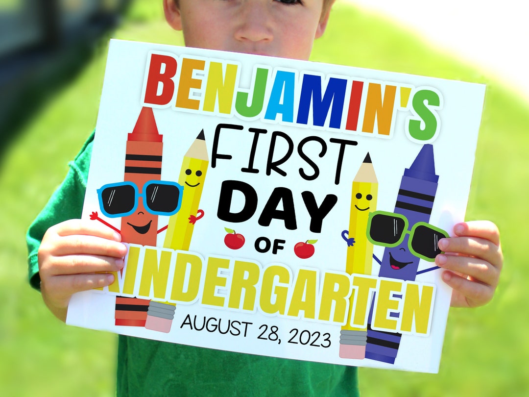Editable First Day of School Sign, Printable Preschool Sign ...