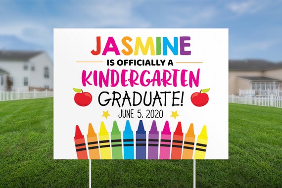 Editable Kindergarten Graduation Yard Sign Quarantine Sign - Etsy