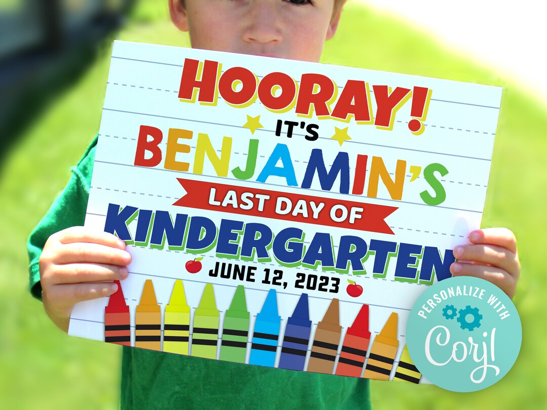 Last Day of School Sign Printable, Editable School Sign Template, End ...