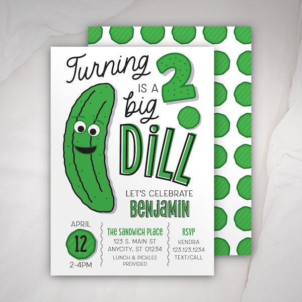 Pickle Birthday Card - Etsy