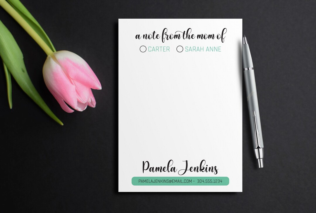 A Note From Mom Notepad, Gift for Mom, From the Mom Of, Mother ...