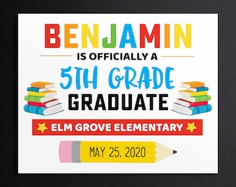 5th Grade Graduation Sign | Etsy
