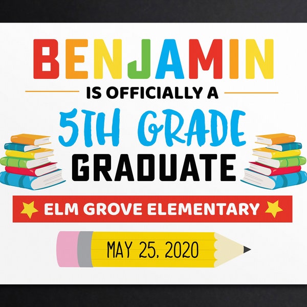 5th Grade Sign - Etsy