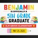 Editable 5th Grade Graduation Sign, Personalized School Sign, Printable ...