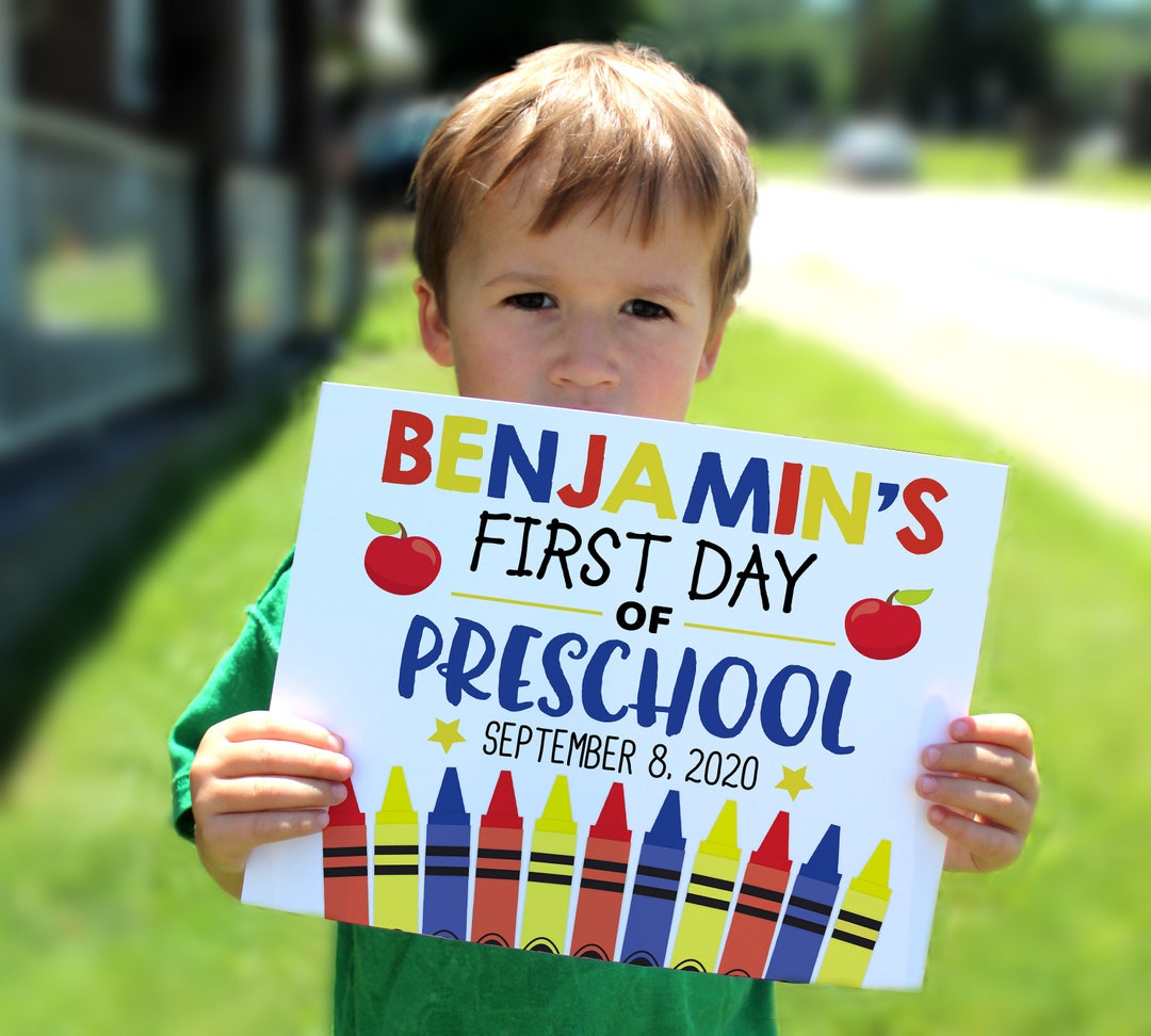 Editable Back to School Sign, First Day of School Print, Printable Sign ...