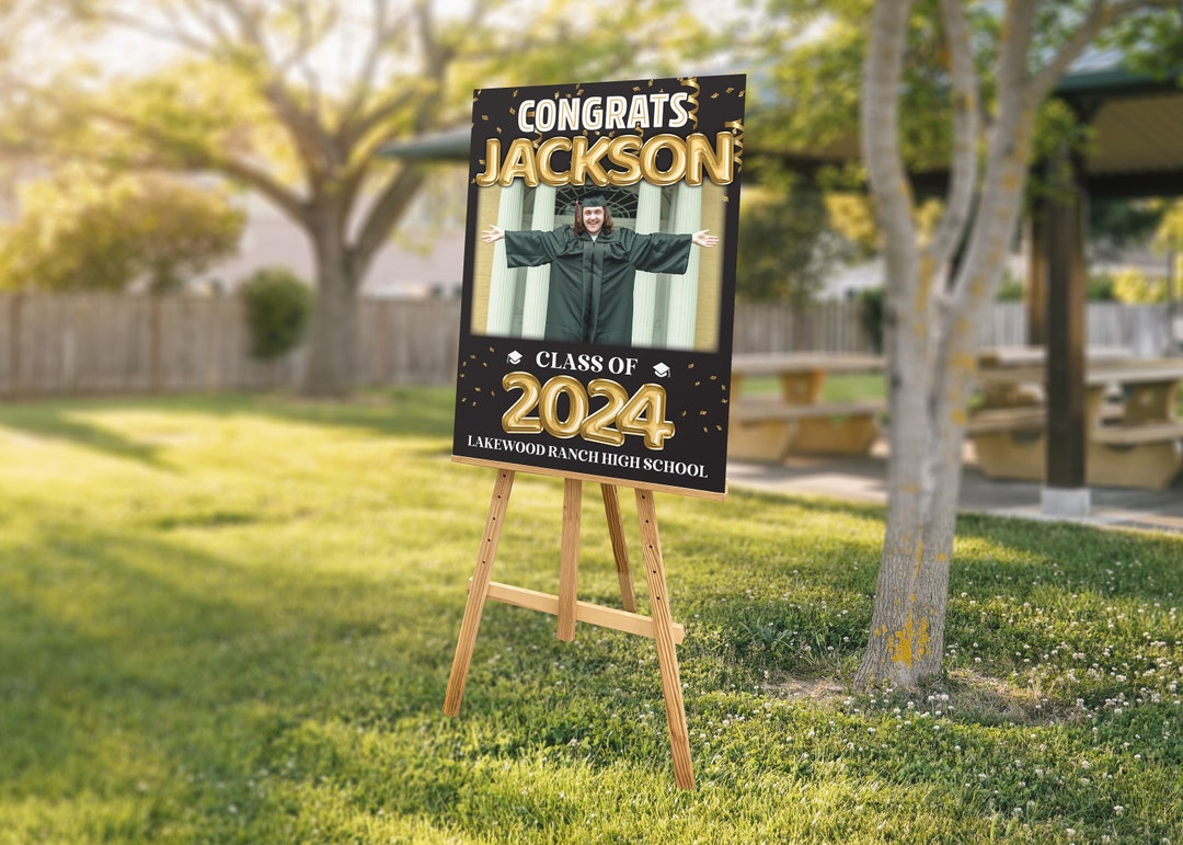 Class of 2024, Graduation Photo Sign Congrats, Senior Grad Party ...