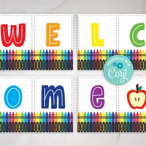 Editable Welcome Banner, School Bunting Letters, Personalized Classroom ...