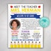 Editable Meet the Teacher Template, Welcome Back to School Sheet ...